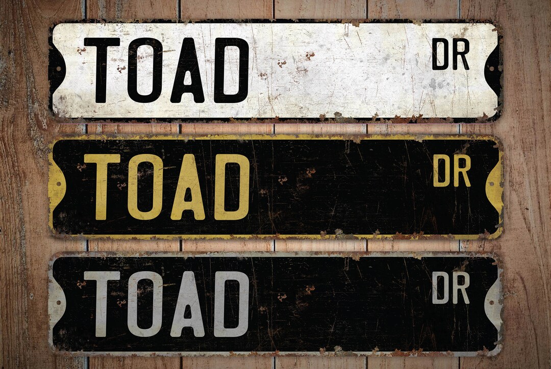 Toad - Toad Sign - Toad Decor - Toad Lover Gift - Custom Street Sign ...