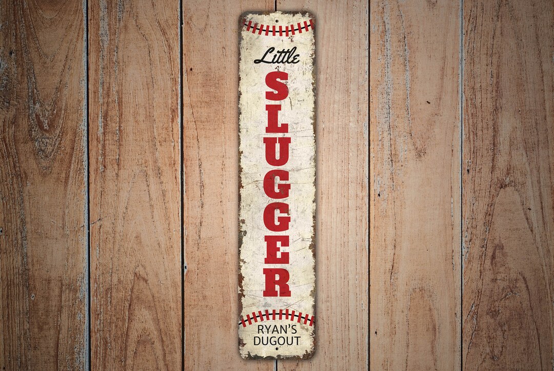 Little Slugger Sign - Little Slugger Decor - Kids Room Sign - Kids Room ...