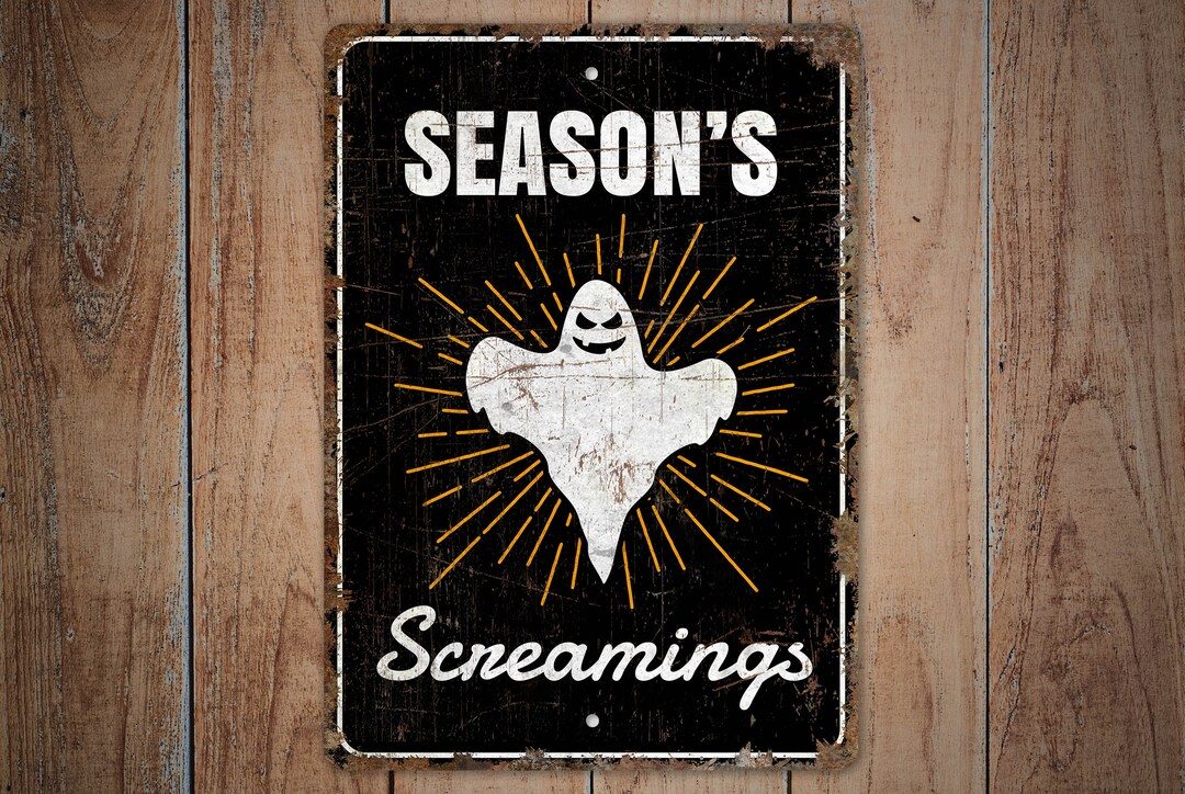Season's Screaming Screaming Sign Halloween Sign Halloween Decor ...