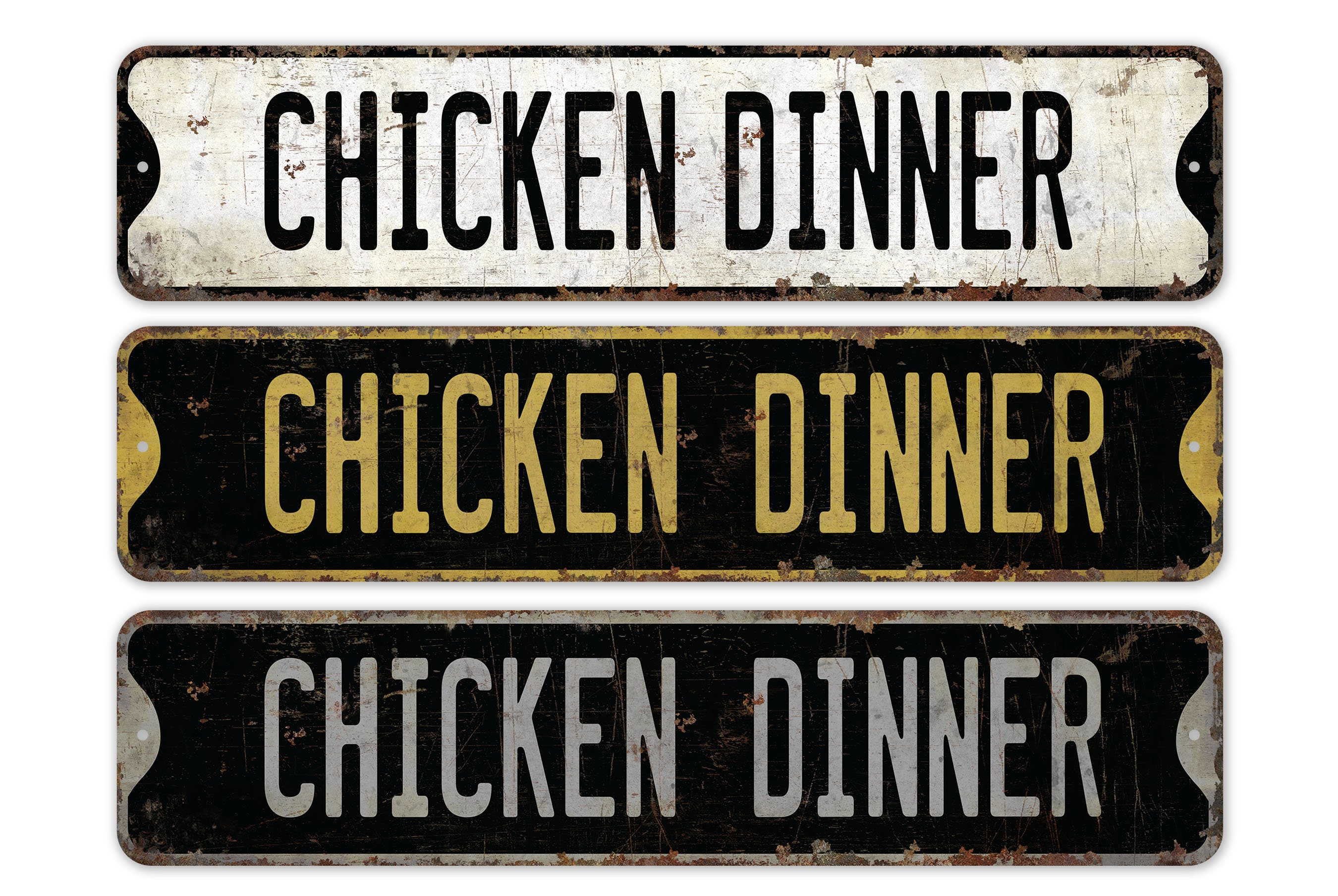 Chicken Dinner - Chicken Dinner Sign - Vintage Style Sign - Chicken ...