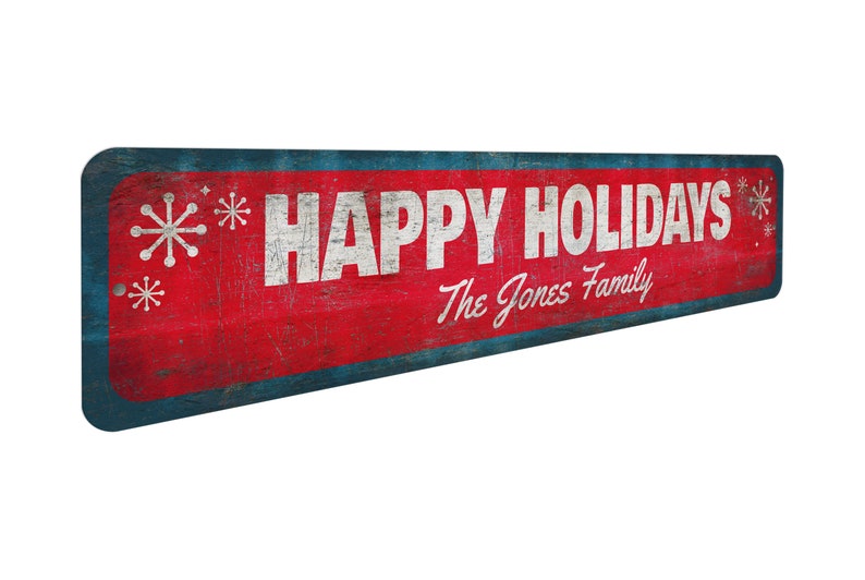 Custom Happy Holidays Sign Custom Family Christmas Sign - Etsy