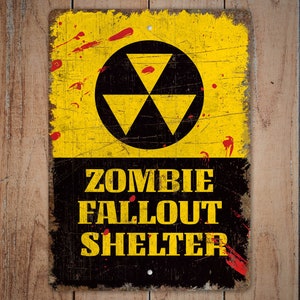 Zombie Fallout Shelter - Zombies Sign - Halloween Sign - Halloween ...