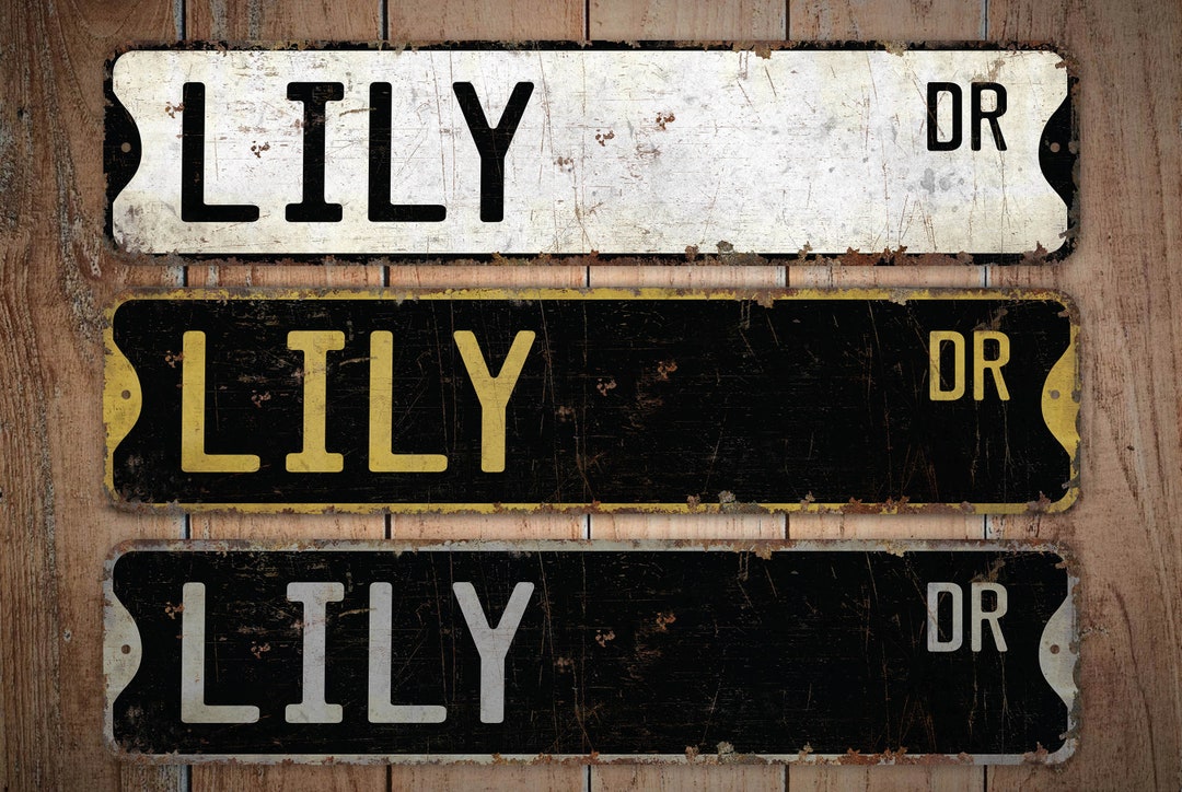 Lily Name Sign - Girls Name Sign - Home Decor - Family Name Sign ...