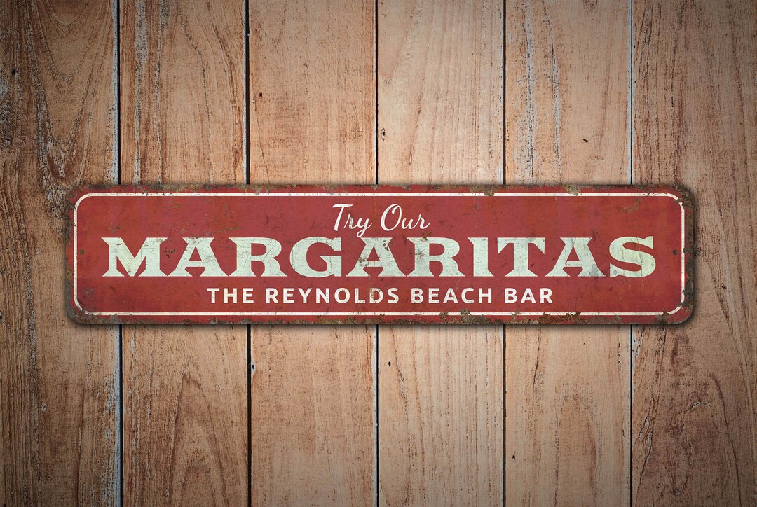 Beach Bar - Beach Bar Sign - Beach Bar Decor - Vintage Style Sign ...
