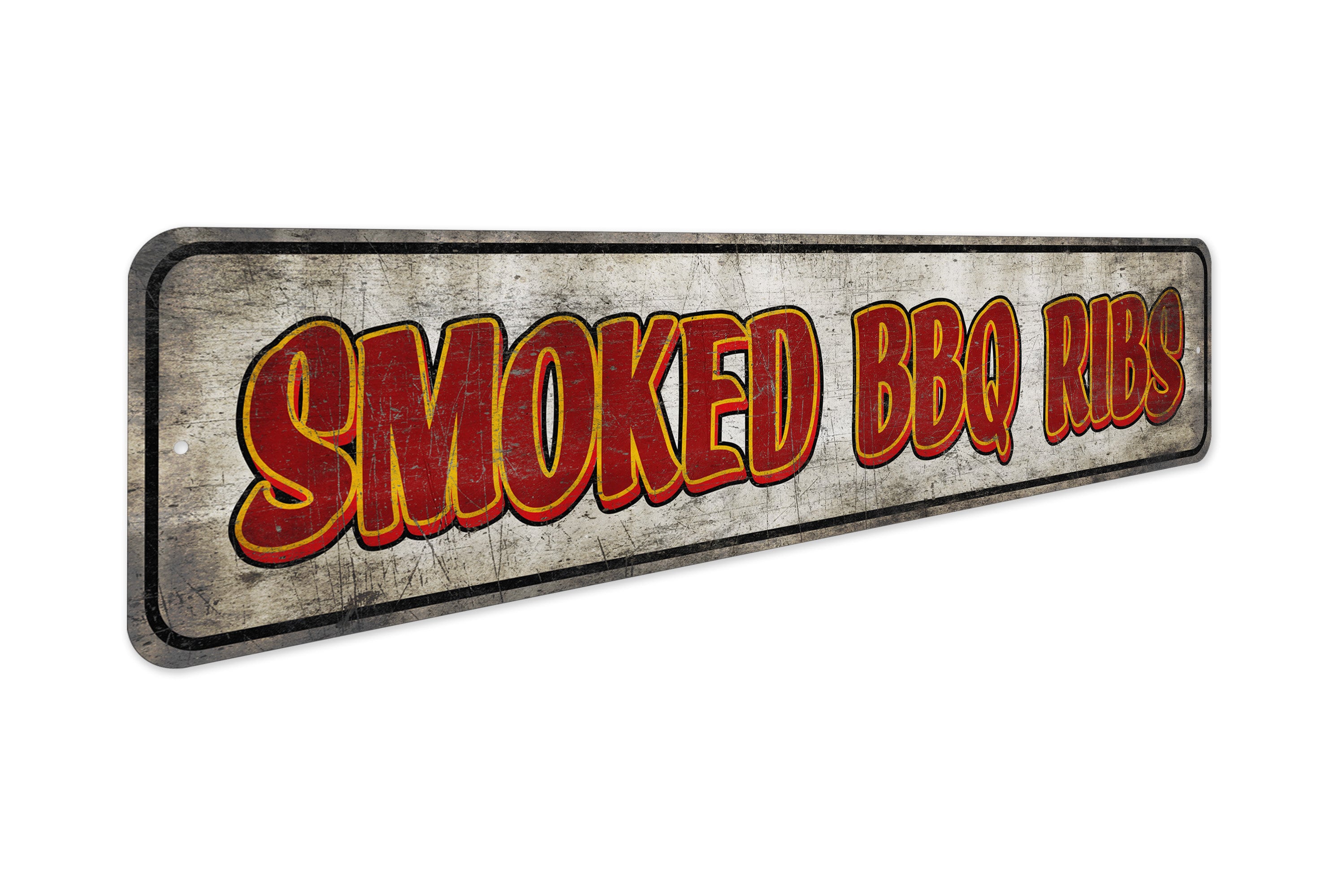 Smoked BBQ Ribs Sign Smoked BBQ Ribs Custom BBQ Ribs Sign | Etsy