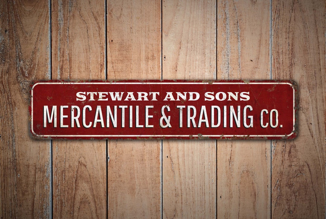 Stewart and Sons - Trading Company Sign - Trading Company Decor ...