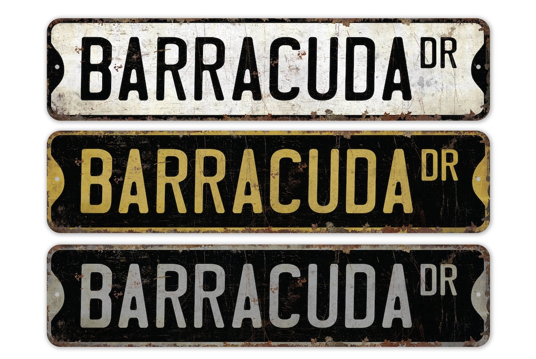 Barracuda - Barracuda Sign - Barracuda Decor - Vintage Style Sign ...
