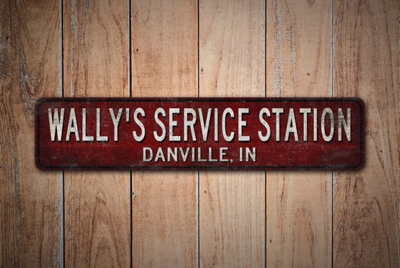 Service Station Sign Custom Service Station Vintage Style | Etsy