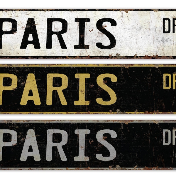 Paris Street Sign - Etsy