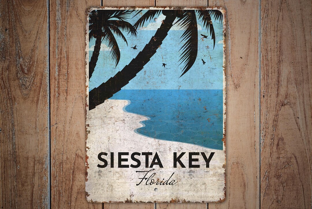 Siesta Key Florida Sign - Custom Beach Sign - Sarasota Florida - Beach ...