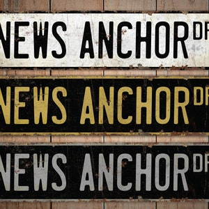 News Anchor - News Anchor Sign - News Anchor Decor - Vintage Style Sign ...
