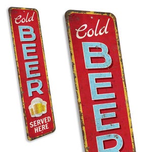 Cold Beer Served Here Sign - Cold Beer Sign - Beer Lover Gift - Beer ...