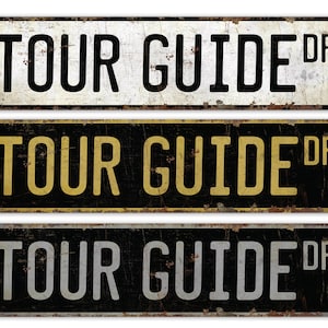 Tour Guide - Tour Guide Sign - Tour Guide Decor - Vintage Style Sign ...