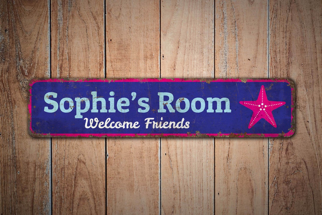 Starfish Room Sign Kids Room Sign Kids Room Decor Vintage Style Sign ...