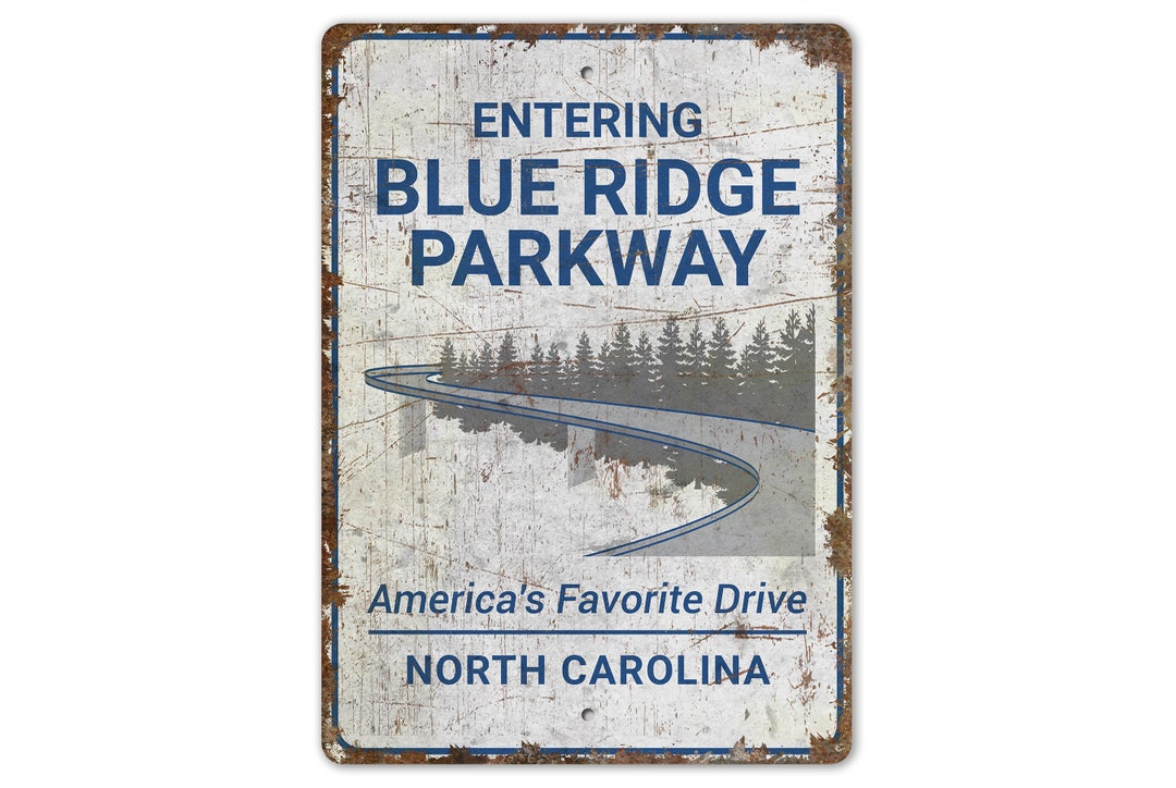 Blue Ridge Parkway - Blue Ridge Sign - North Carolina Decor - North ...