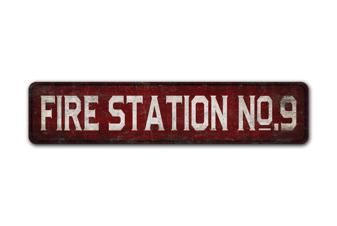 Fire Station Sign Custom Fire Station Vintage Style Sign | Etsy