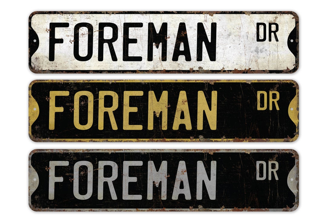 Foreman - Foreman Sign - Foreman Decor - Vintage Style Sign - Custom ...