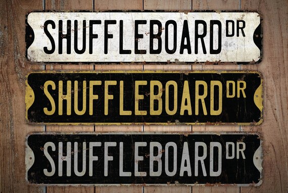 Shuffleboard Shuffleboard Sign Shuffleboard Game - Etsy