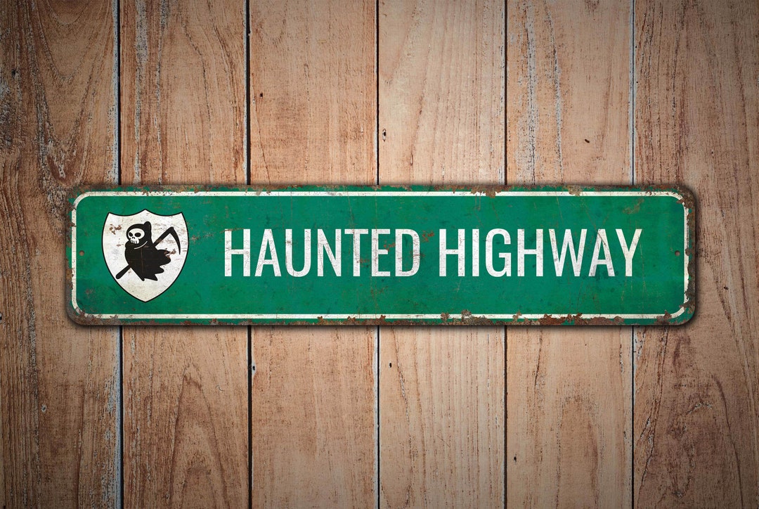 Haunted Highway - Haunted Highway Sign - Halloween Sign - Halloween ...