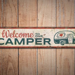 Welcome to Our Camper Sign - Cabin Decor - Camp Sign - Camp Decor ...