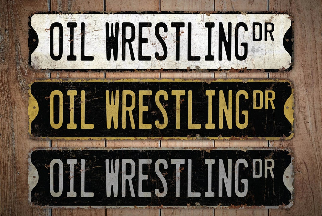 Oil Wrestling - Oil Wrestling Sign - Oil Wrestling Game - Oil Wrestling ...