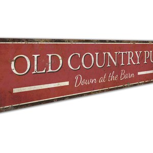 Old Country Pub Sign - Custom Pub Sign - Pub Decor - Custom Arrow Sign ...