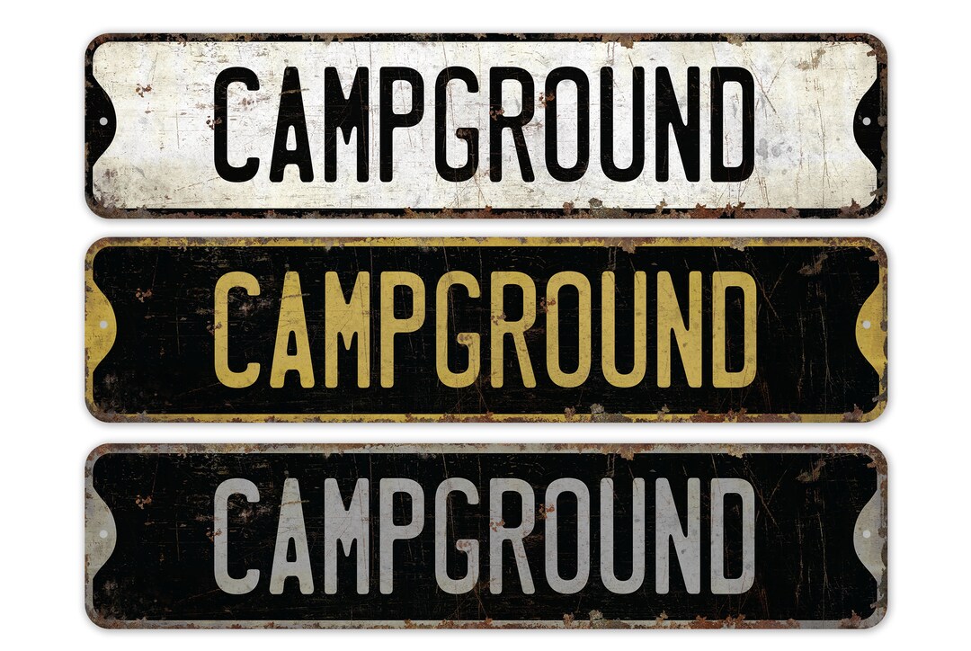 Campground - Campground Sign - Vintage Style Sign - Campground Decor ...