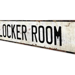 Locker Room - Locker Room Sign - Locker Room Decor - Vintage Style Sign ...