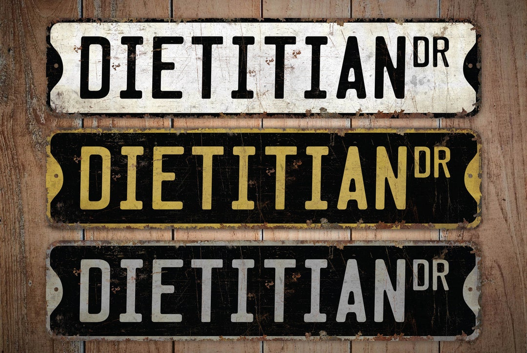 Dietitian - Dietitian Sign - Dietitian Decor - Vintage Style Sign ...