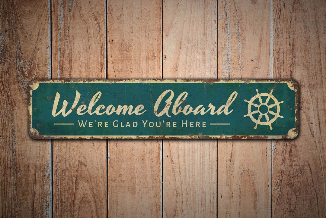 Welcome Aboard Sign - Welcome Aboard Decor - Welcome Aboard - Yacht ...