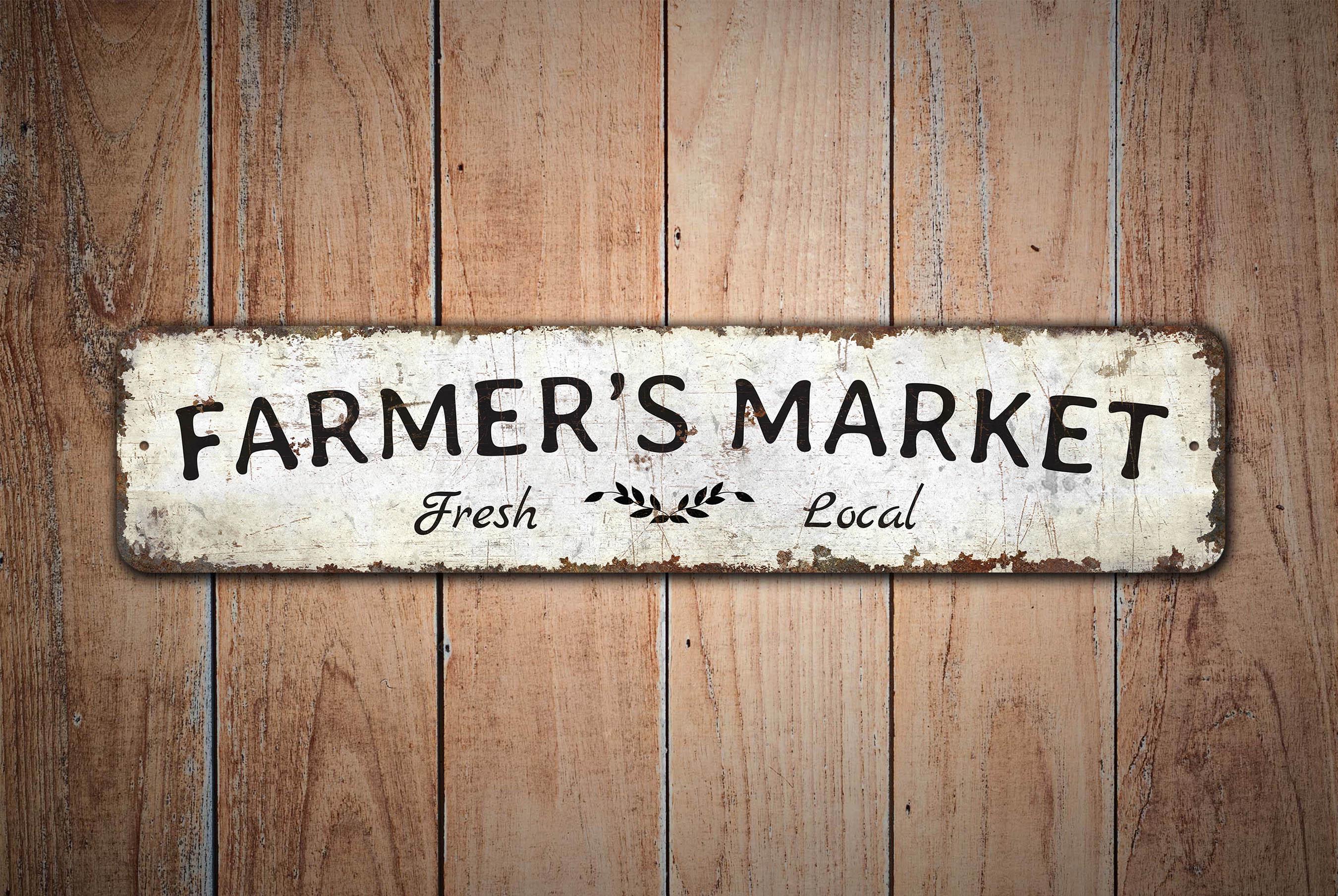 Farmer's Market - Farmer's Market Sign - Market Decor - Fresh and Local ...