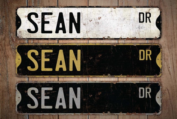 Sean Name Sign Kids Room Door Sign Boys Room Sign Family - Etsy