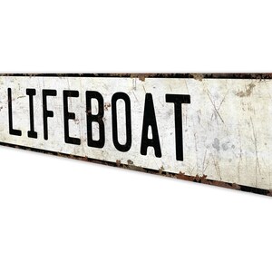 Lifeboat - Lifeboat Sign - Lifeboat Decor - Vintage Style Sign - Custom ...