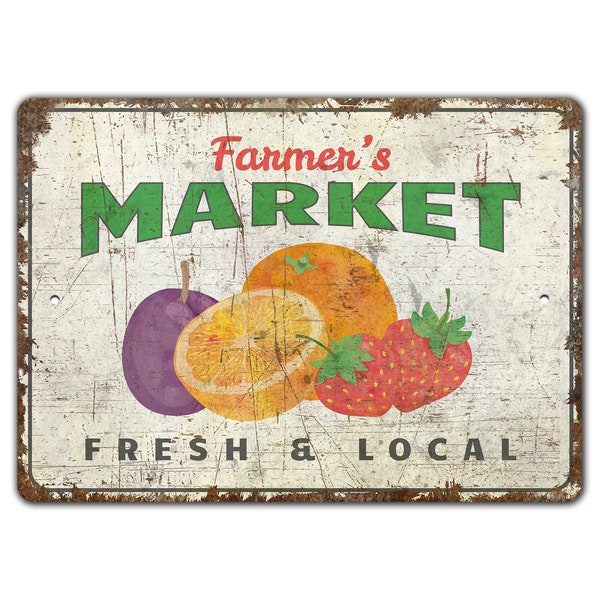 Farmers Market Metal Sign - Etsy