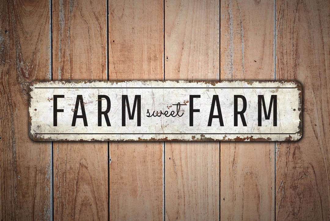 Farm Sweet Farm Sign - Farmhouse Sign - Farmhouse Wall Decor ...