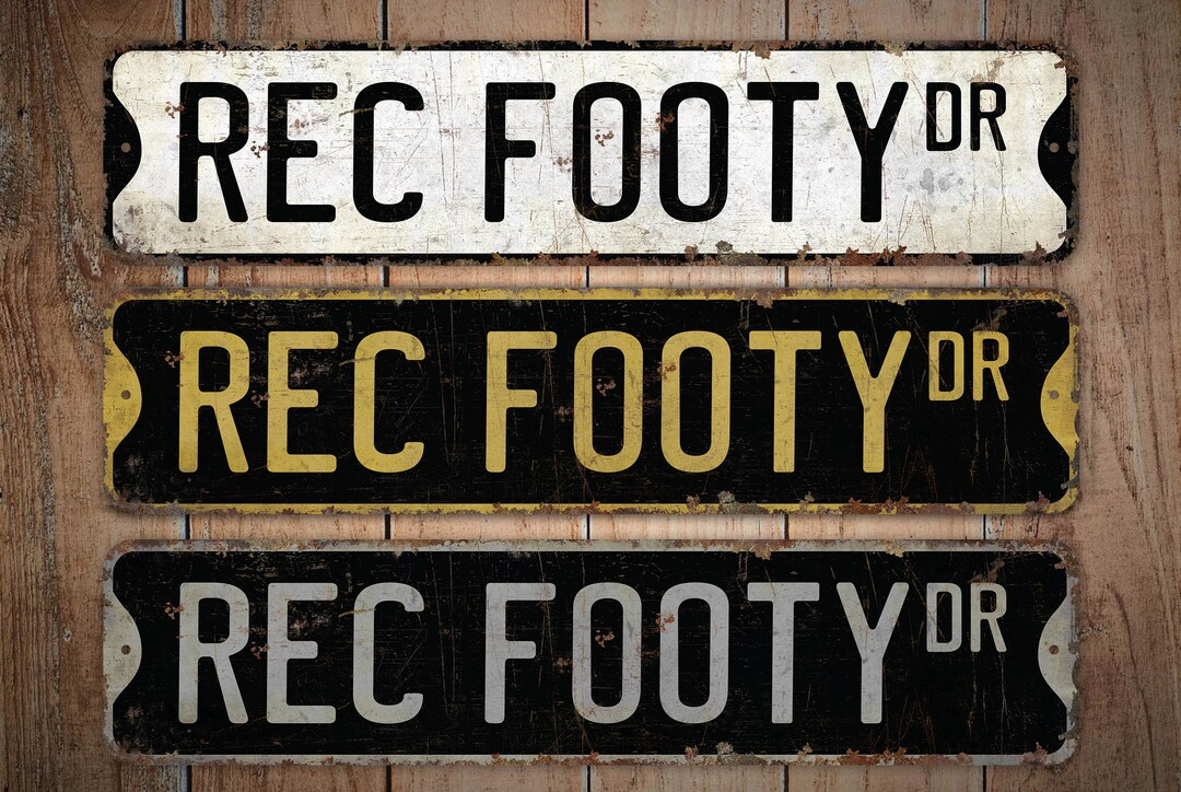 Rec Footy - Reining Sing - Rec Footy Sign - Footy Game - Rec Footy ...