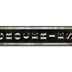 Vertical Groceries Sign - General Store Sign - Vintage Style Sign ...