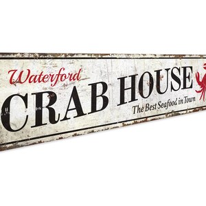Crab House Sign - Vintage Style Sign - Crab House - Custom Crab House ...
