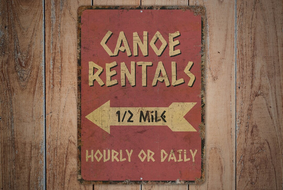 Canoe Rentals Sign - Canoe Rentals - Canoe Rentals Decor - Lake House ...