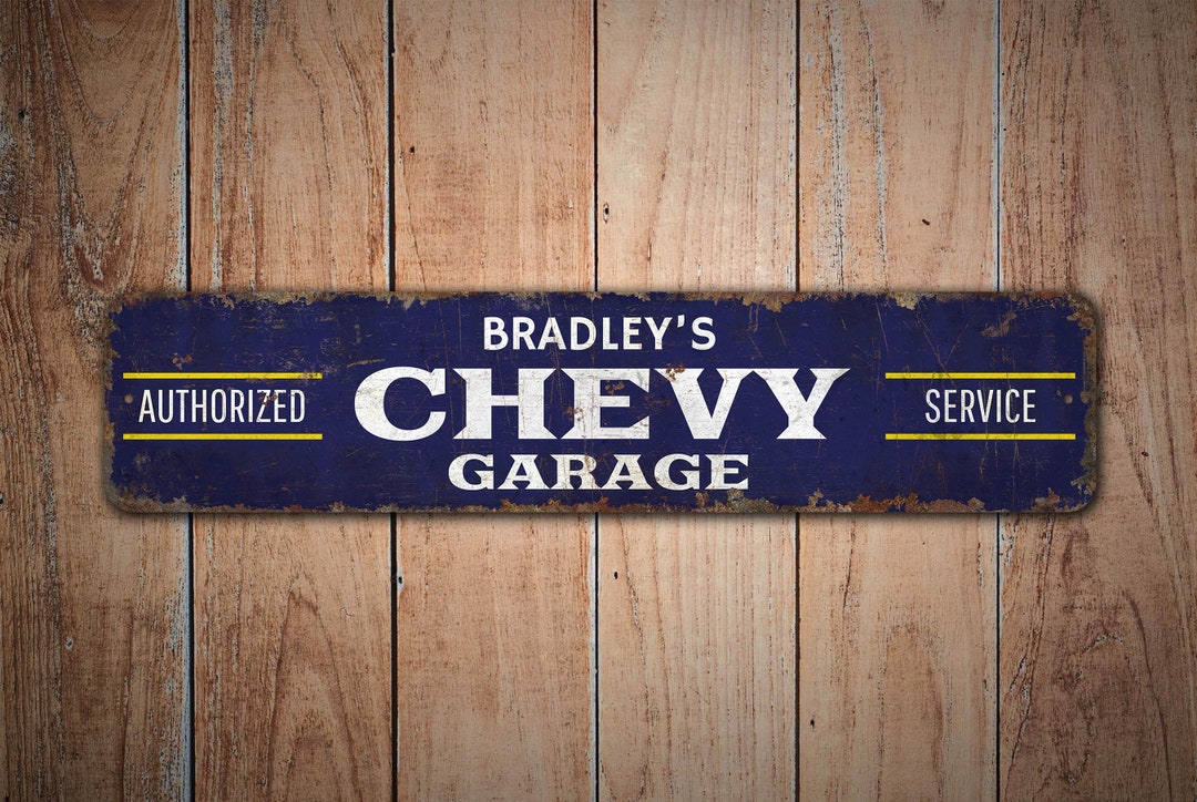 Chevy Garage - Chevy Garage Sign - Authorized Chevy Garage - Chevy ...
