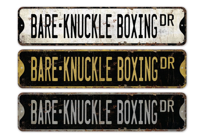 Bare Knuckle Boxing Boxing Sign No Gloves Boxing Boxing - Etsy