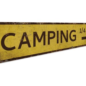 Custom Camping Sign - Camping Arrow Sign - Camping Mileage Sign ...