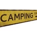 Custom Camping Sign Camping Arrow Sign Camping Mileage Sign Vintage ...