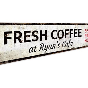 Fresh Coffee Sign Fresh Coffee Coffee Served Daily Fresh Coffee Decor ...