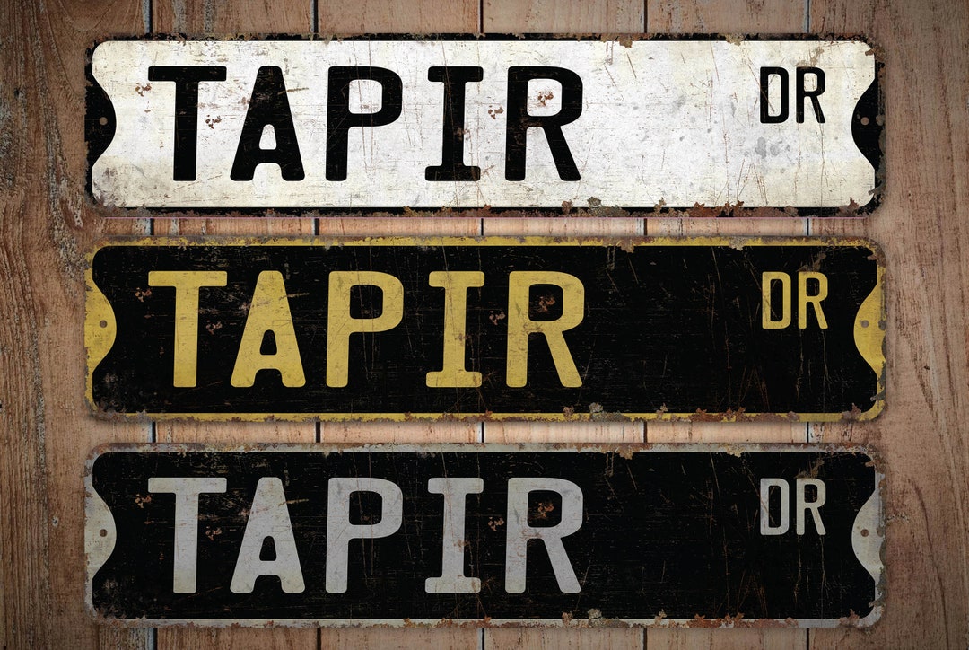 Tapir - Tapir Sign - Tapir Decor - Tapir Lover Gift - Custom Street ...