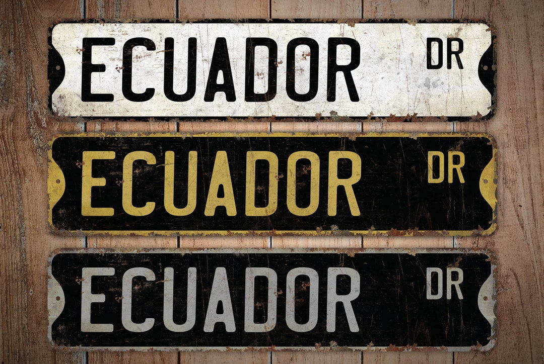 Ecuador - Ecuador Sign - Ecuador Decor - Vintage Style Sign - Custom ...