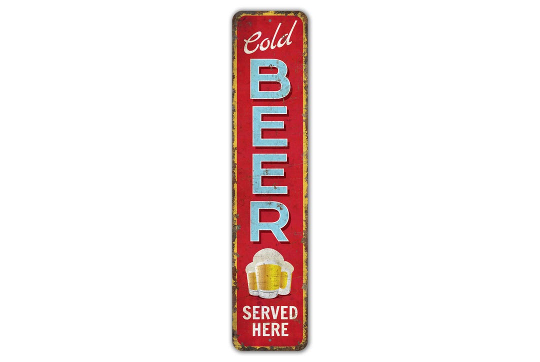Cold Beer Served Here Sign - Cold Beer Sign - Beer Lover Gift - Beer ...