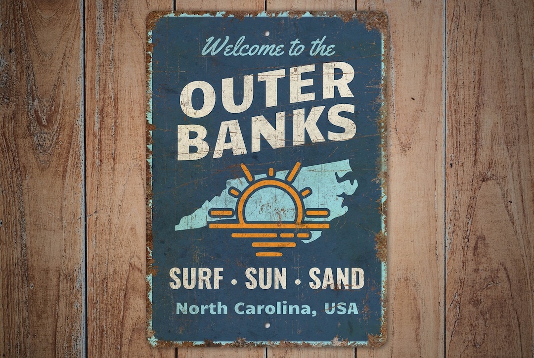 Outer Banks Sign - Beach Sign - Beach Decor - North Carolina Sign ...
