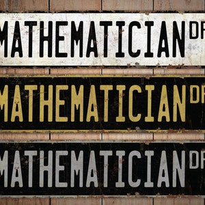 Mathematician - Mathematician Sign - Mathematician Decor - Vintage ...