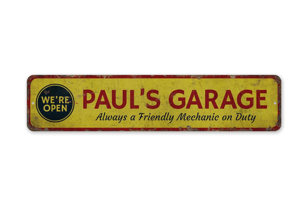 Friendly Mechanic - Custom Garage Sign - Garage Mechanic Sign - Garage ...